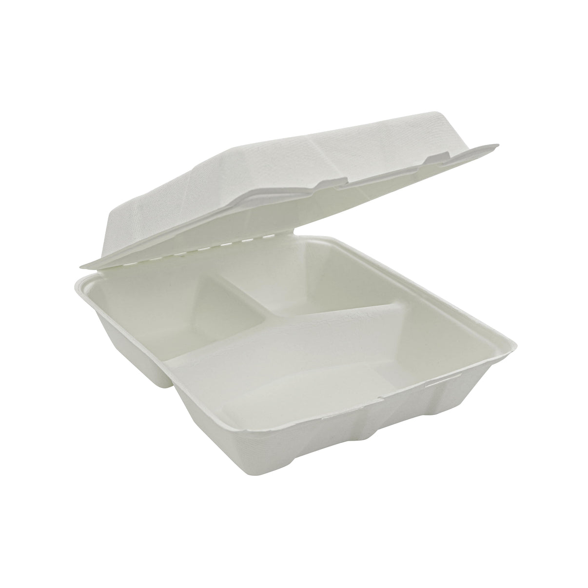 9x9 3 Compartment Clamshell Food Box with Lid – Ecoware