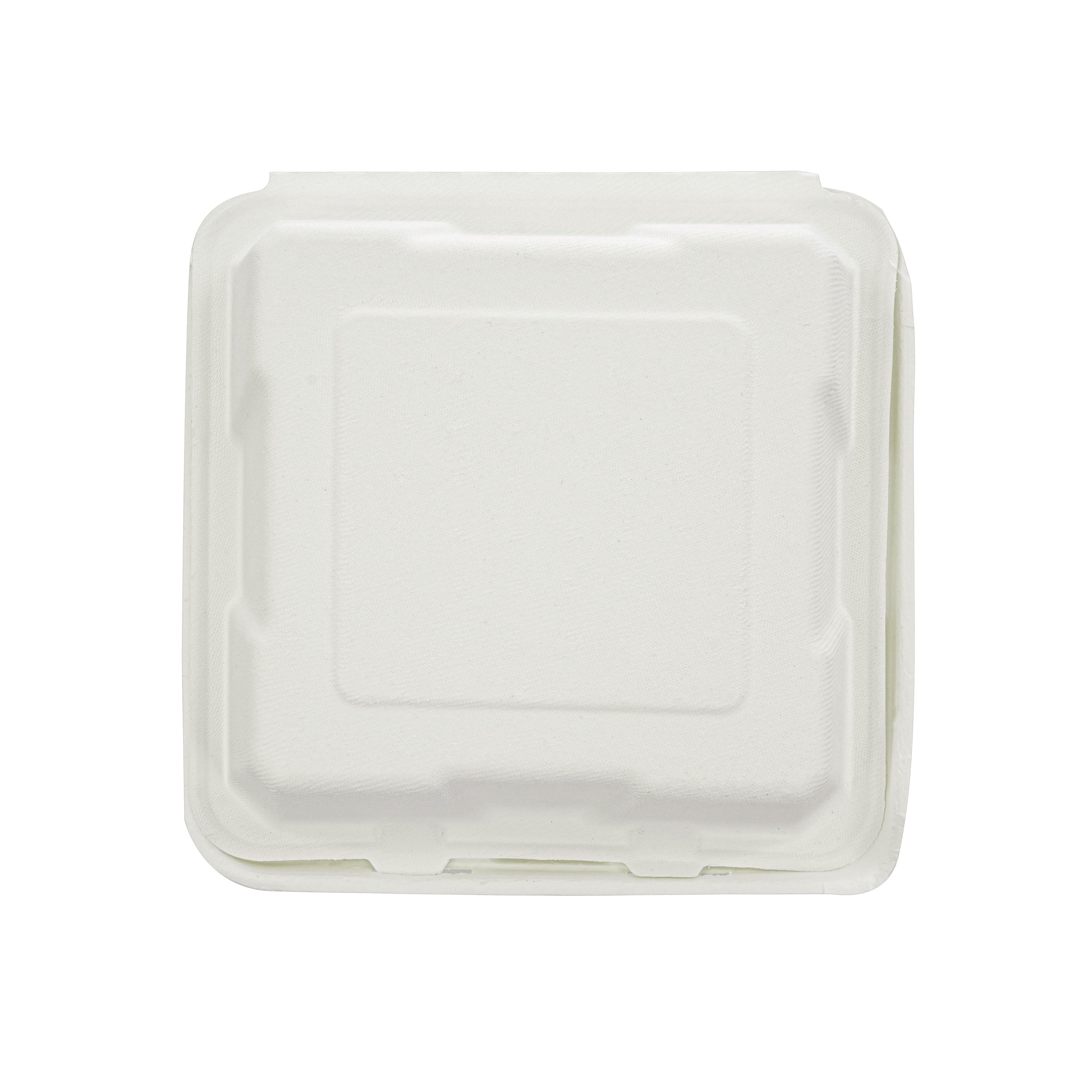 9x9 Clamshell Food Box with Lid | Eco-Friendly Takeaway Container – Ecoware